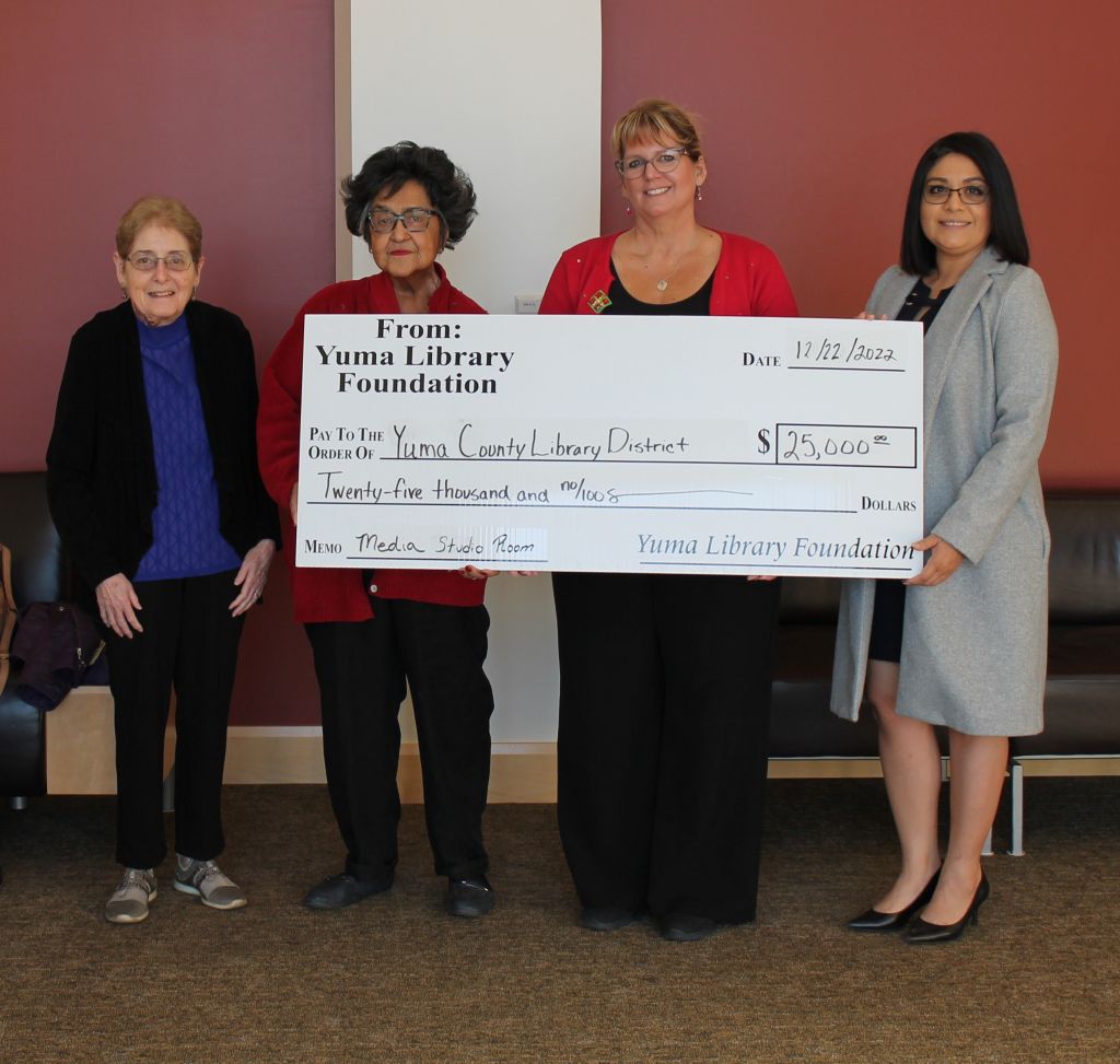YLF DONATES $ 25,000 FOR THE MEDIA STUDIO ROOM - Yuma Library Foundation